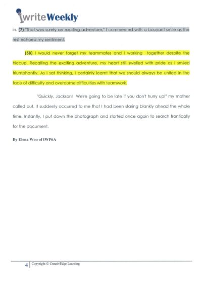 Learn how to write with a PSLE model composition | Creativedge Learning