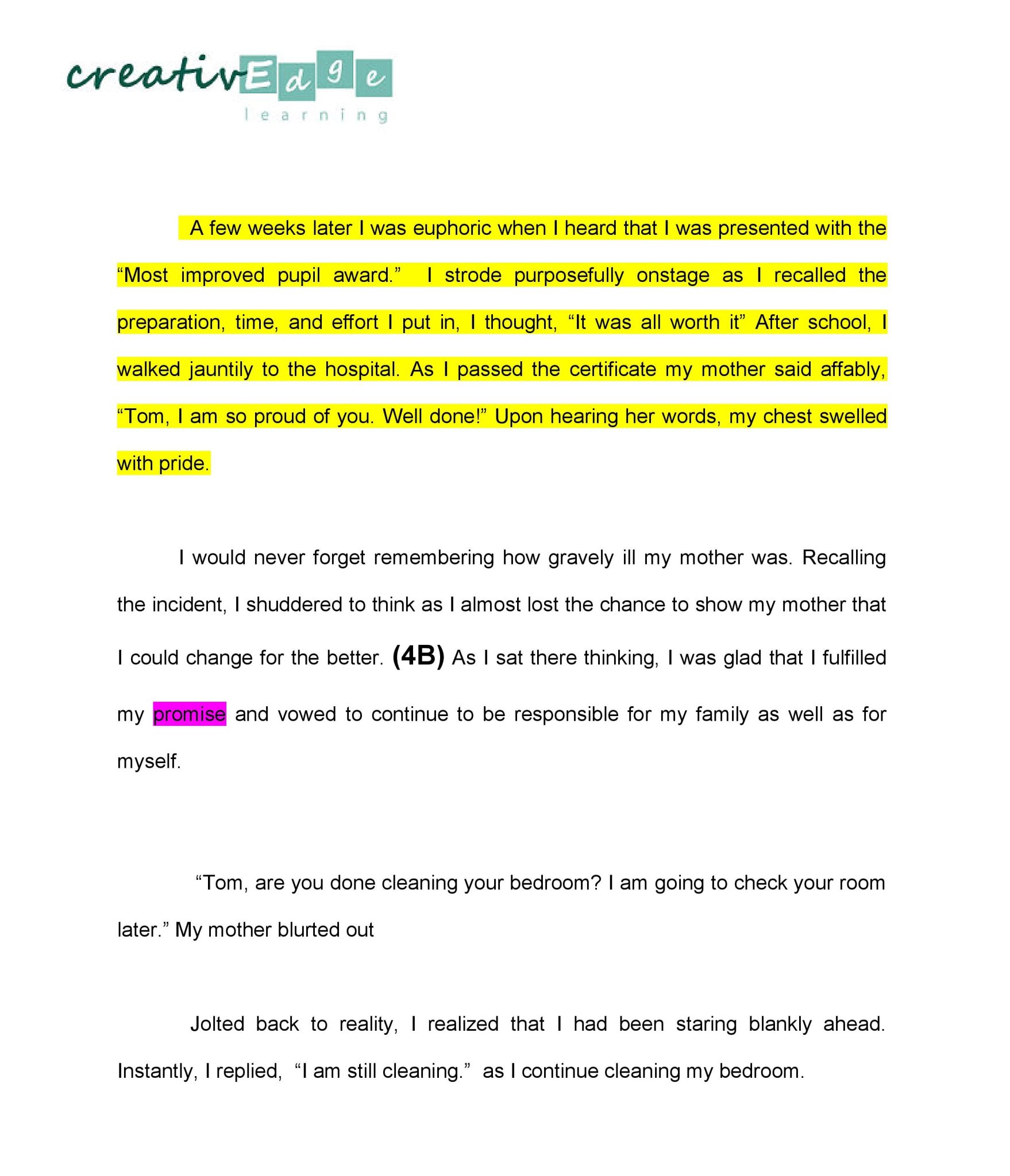 PSLE 2021 English Composition topic | Creativedge Learning