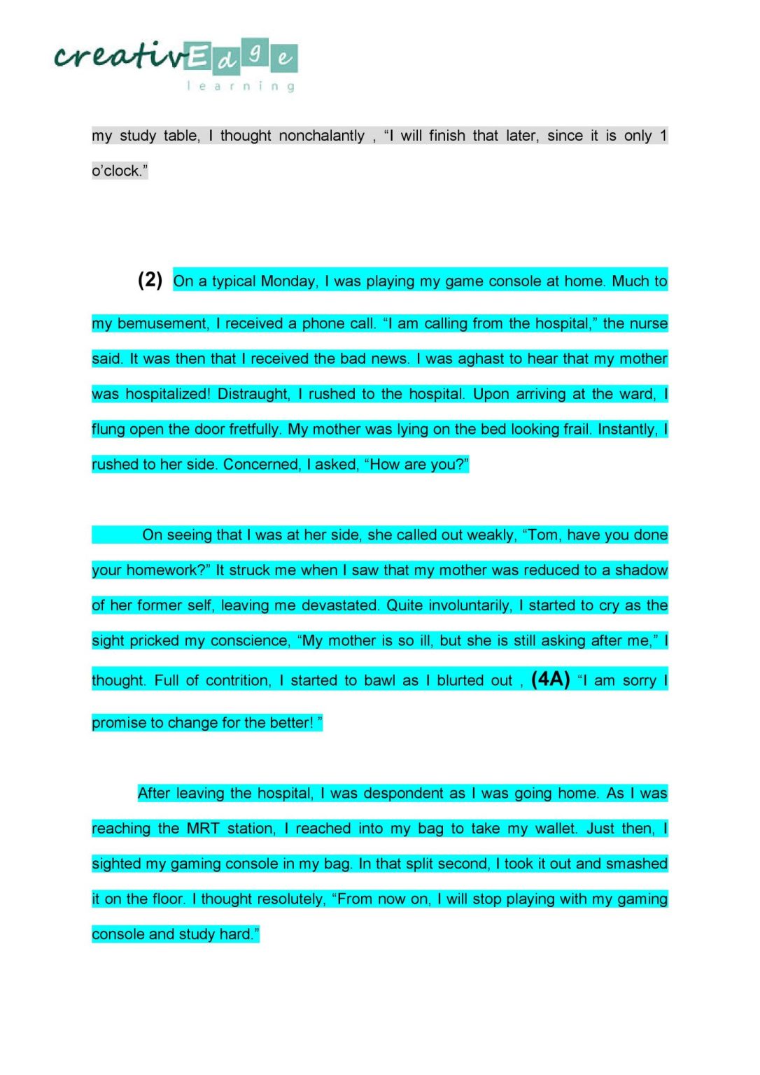 PSLE 2021 English Composition topic | Creativedge Learning